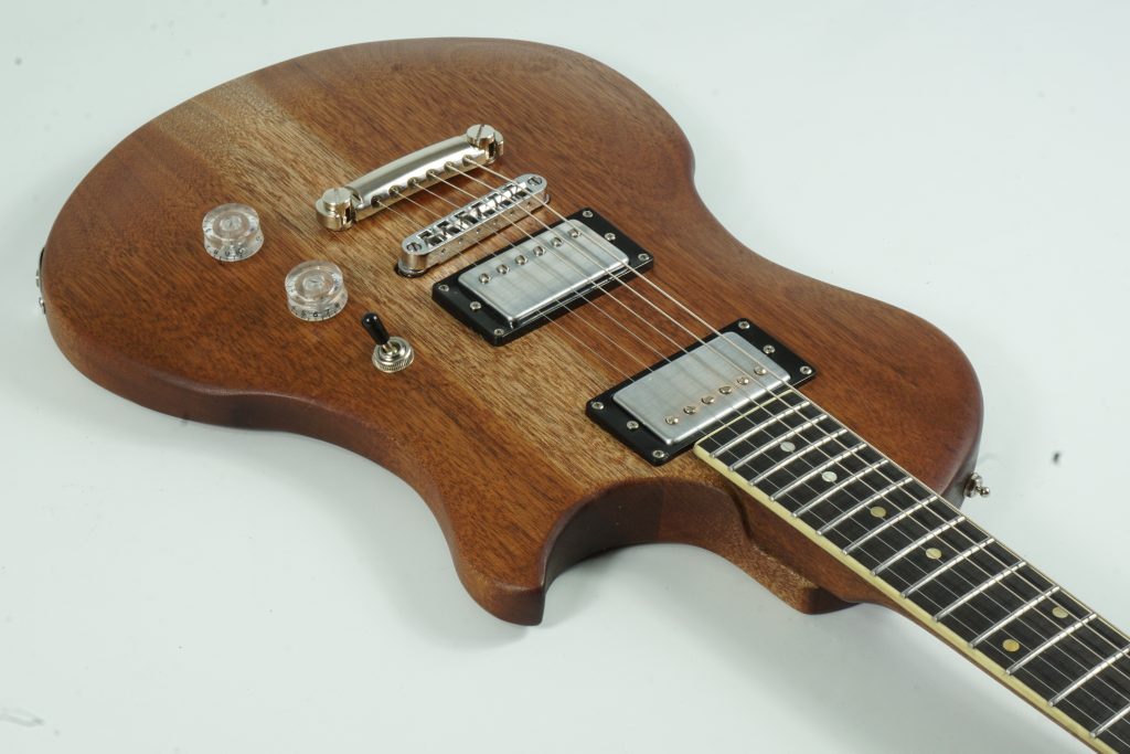 Prince | Natural Wood Mahogany - 2 Humbuckers - Gary's Handmade Guitars